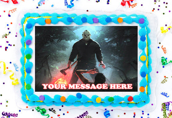 Jason Voorhees Edible Image Cake Topper Personalized Birthday Sheet De ...
