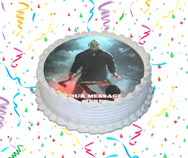 Jason Voorhees Edible Image Cake Topper Personalized Birthday Sheet Cu ...