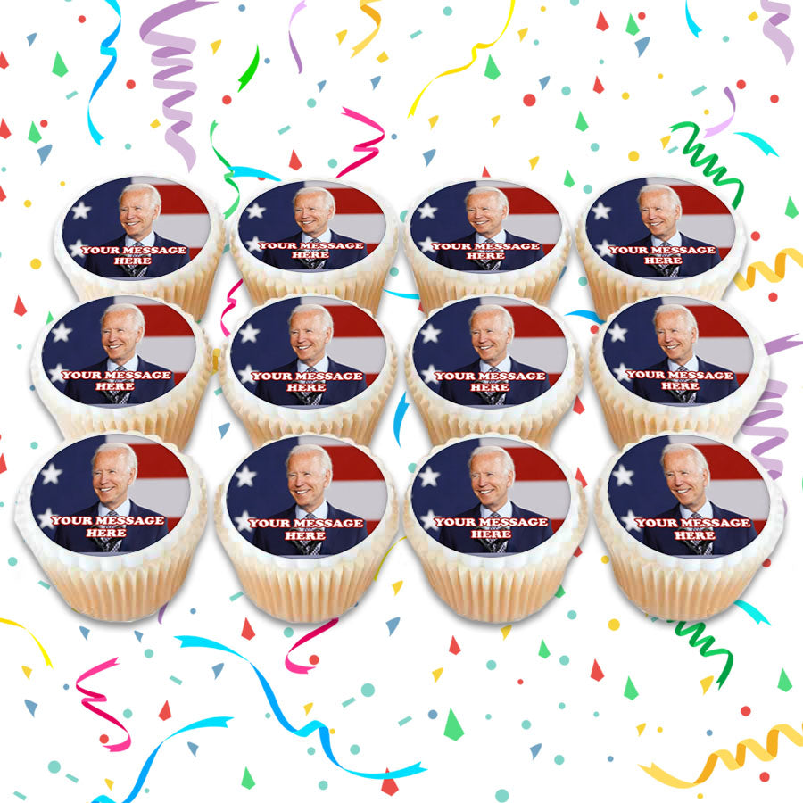 Joe Biden Edible Cupcake Toppers (12 Images) Cake Image Icing Sugar Sh ...