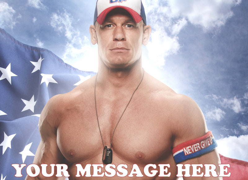 John Cena Edible Image Cake Topper Personalized Birthday Sheet Decorat ...
