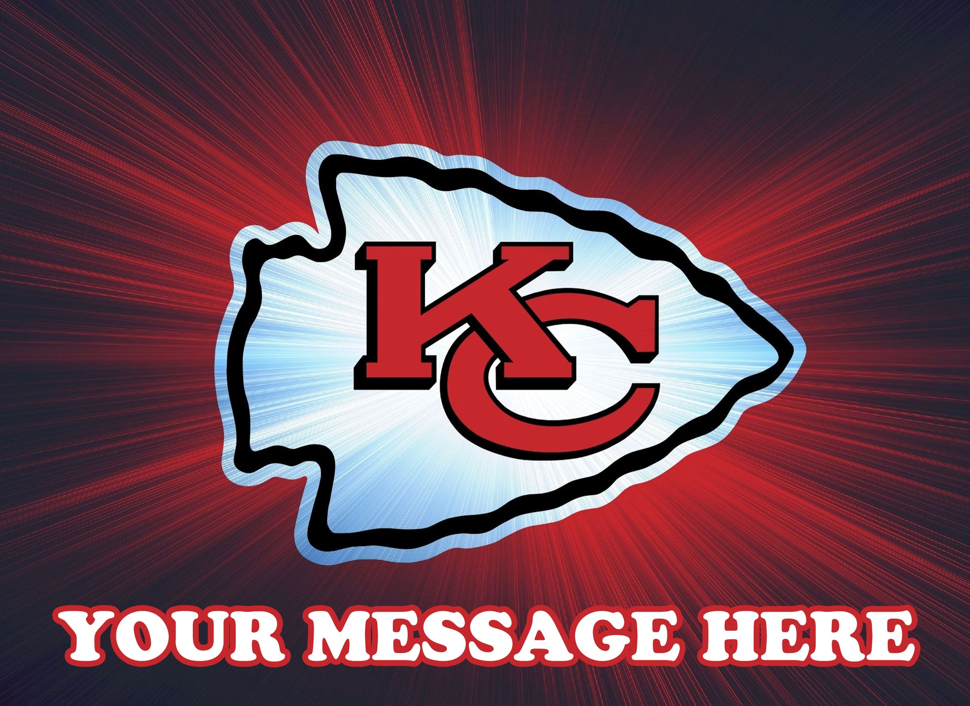 Kansas City Chiefs Edible Image Cake Topper Personalized Frosting Icin ...