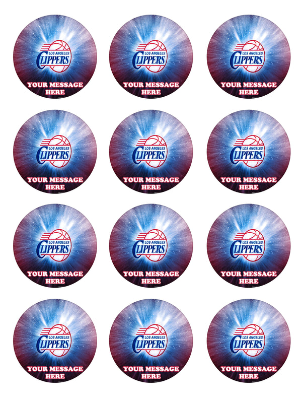 LA Clippers Edible Cupcake Toppers (12 Images) Cake Image Icing Sugar ...