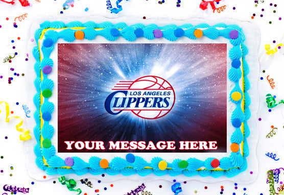 LA Clippers Edible Image Cake Topper Personalized Birthday Sheet Decor ...