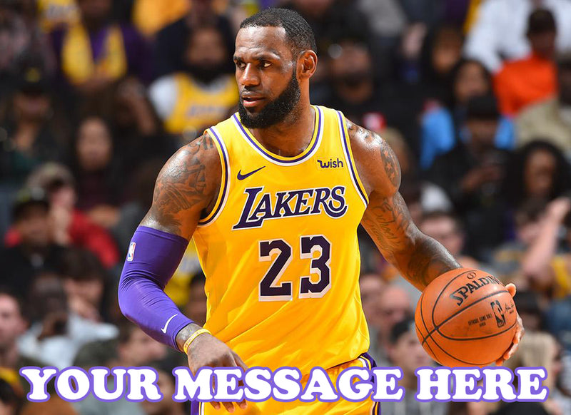 LeBron James Edible Image Cake Topper Personalized Birthday Sheet Deco ...