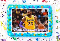 LeBron James Edible Image Cake Topper Personalized Birthday Sheet Deco ...