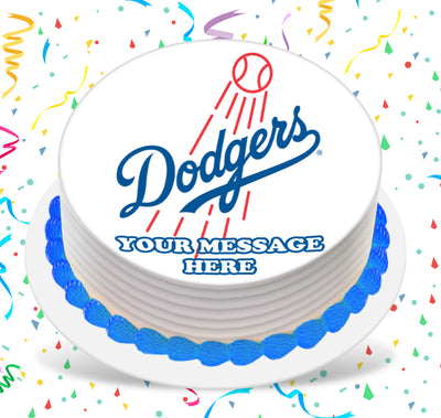 Los Angeles Dodgers Edible Image Cake Topper Personalized Birthday She ...