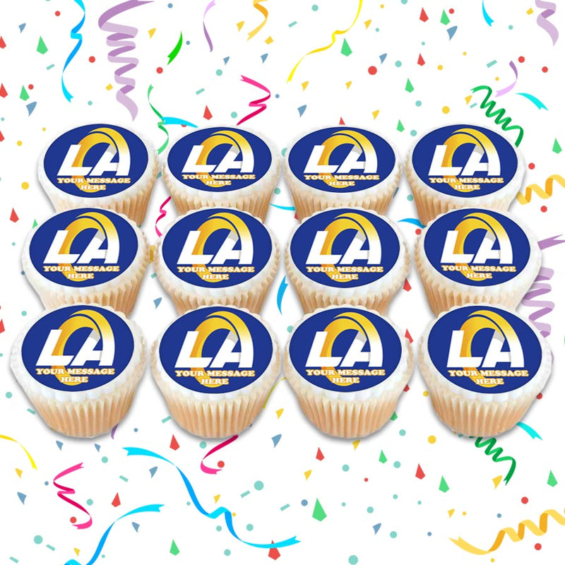 Los Angeles Rams Edible Cupcake Toppers (12 Images) Cake Image Icing S ...