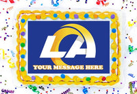 Los Angeles Rams Edible Image Cake Topper Personalized Birthday Sheet ...