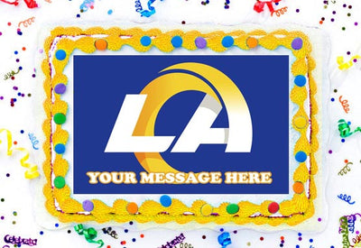 Los Angeles Rams Edible Image Cake Topper Personalized Birthday Sheet ...