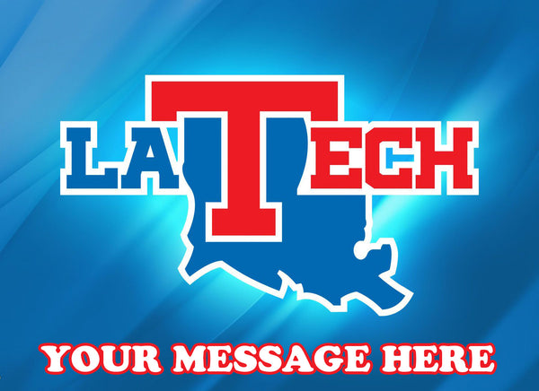 Louisiana Tech University Edible Image Cake Topper Personalized Birthd ...