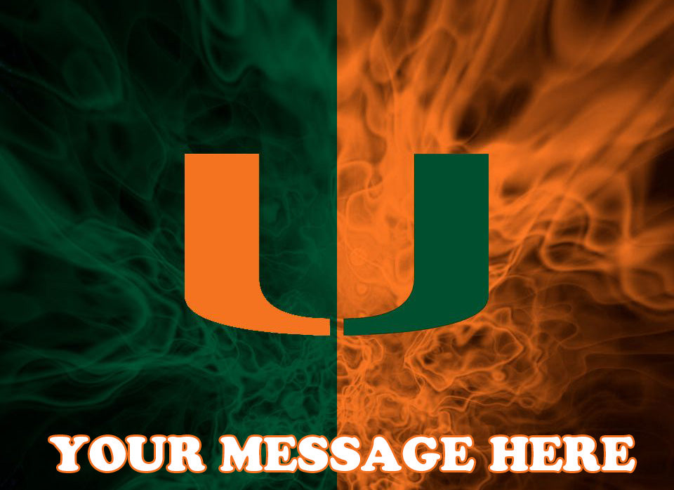 Miami Hurricanes Edible Image Cake Topper Personalized Birthday Sheet ...