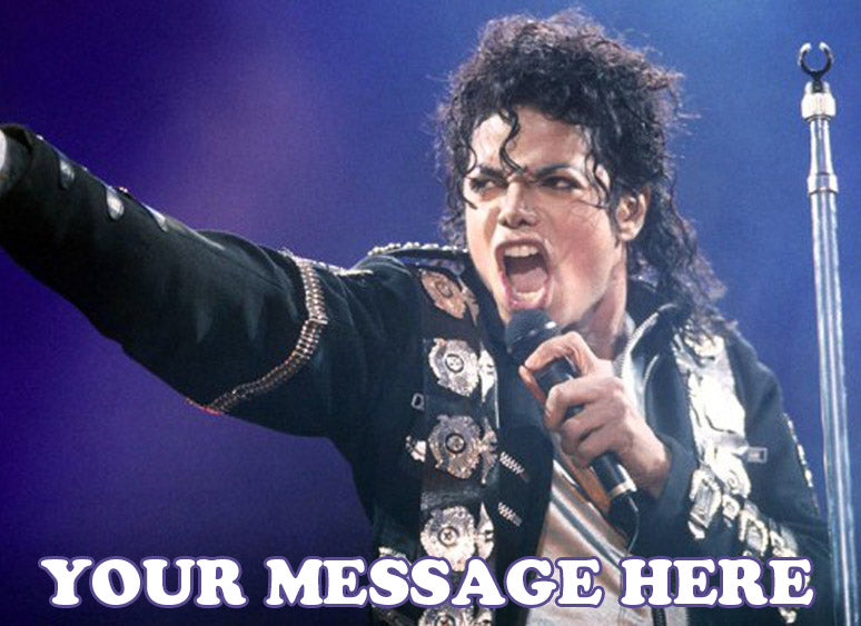 Michael Jackson Edible Image Cake Topper Personalized Birthday Sheet D ...