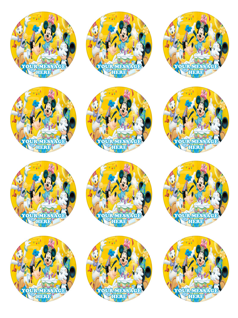 Mickey Mouse Edible Cupcake Toppers (12 Images) Cake Image Icing Sugar ...