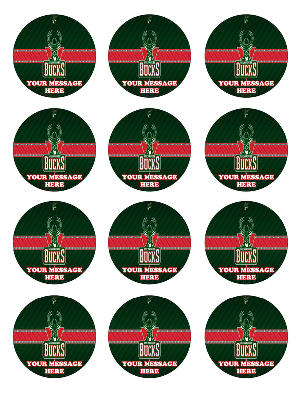 Milwaukee Bucks Edible Cupcake Toppers (12 Images) Cake Image Icing Su ...