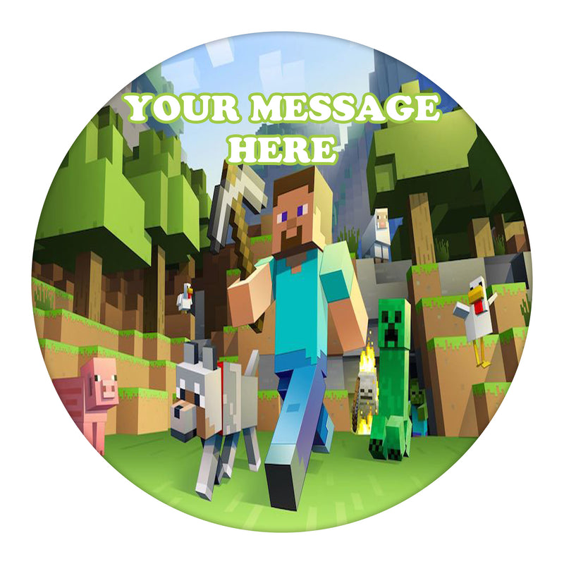 Minecraft Edible Image Cake Topper Personalized Birthday Sheet Custom ...