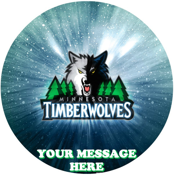 Minnesota Timberwolves Edible Image Cake Topper Personalized Birthday ...