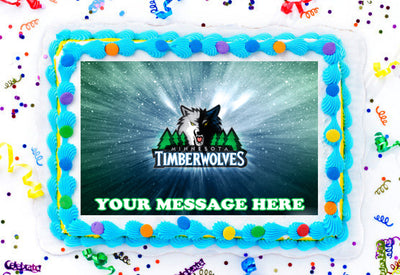 Minnesota Timberwolves Edible Image Cake Topper Personalized Birthday ...