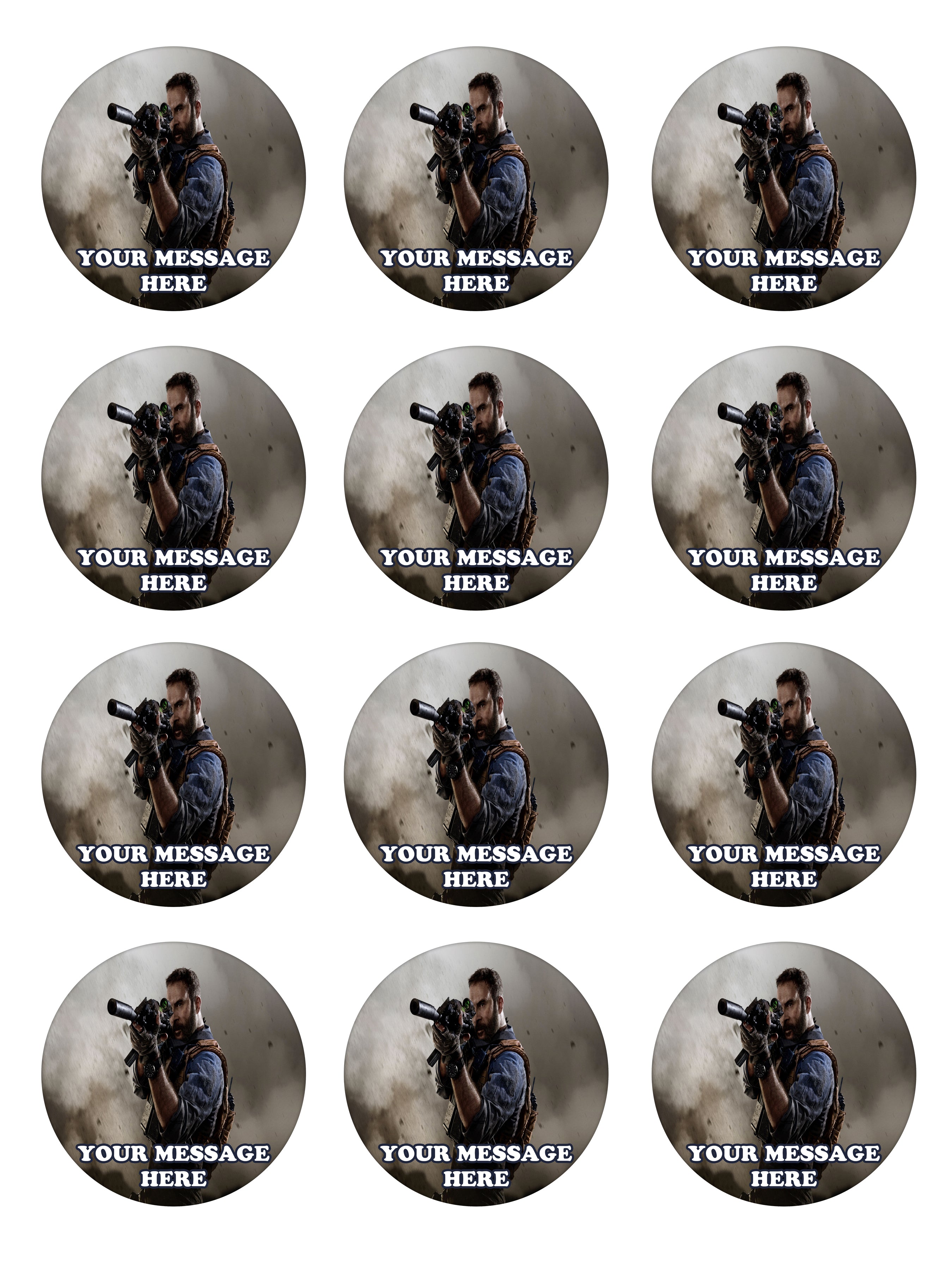 Call Of Duty Modern Warfare Edible Cupcake Toppers (12 Images) Cake Im ...