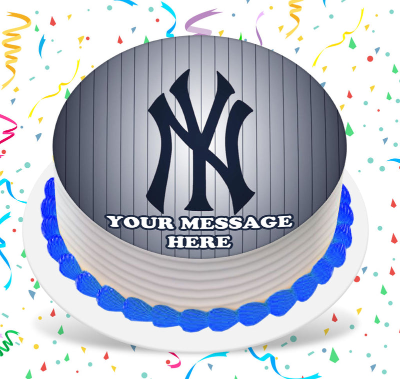 New York Yankees Edible Image Cake Topper Personalized Birthday Sheet ...