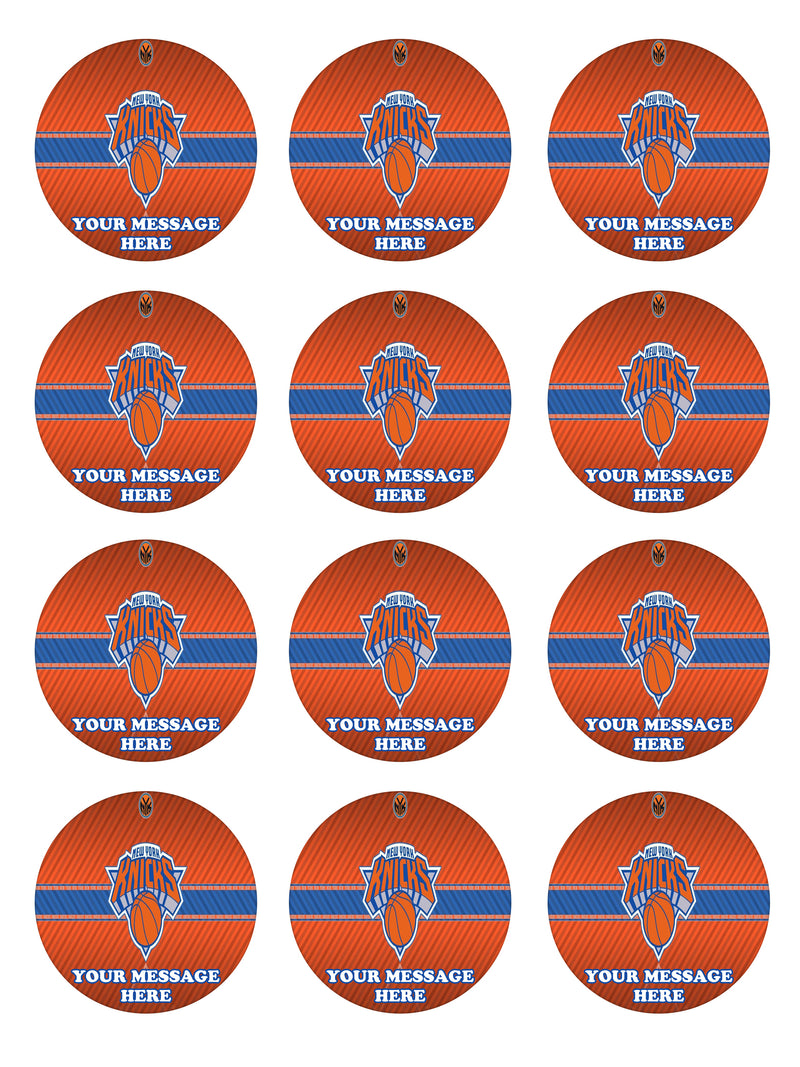 New York Knicks Edible Cupcake Toppers (12 Images) Cake Image Icing Su ...