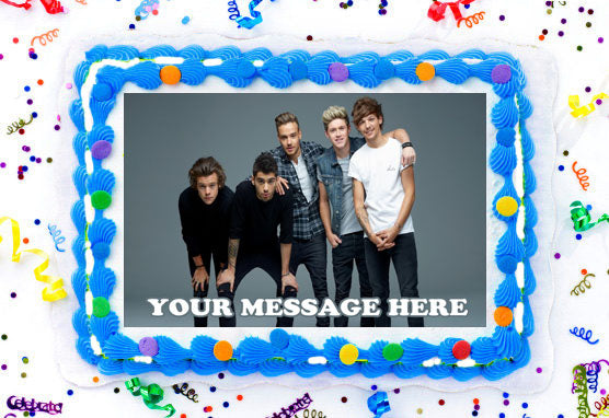 One Direction Edible Image Cake Topper Personalized Birthday Sheet Dec ...