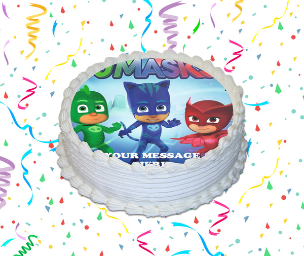 PJ Masks Edible Image Cake Topper Personalized Birthday Sheet Custom F ...