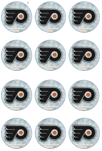 Philadelphia Flyers Edible Cupcake Toppers (12 Images) Cake Image Icin ...