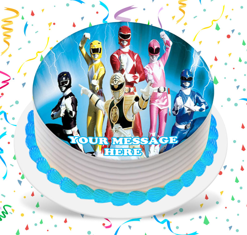 Power Rangers Edible Image Cake Topper Personalized Birthday Sheet Cus ...