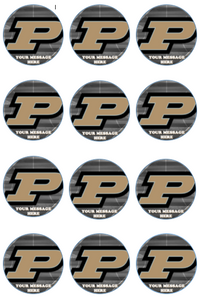 Purdue University Edible Cupcake Toppers (12 Images) Cake Image Icing ...