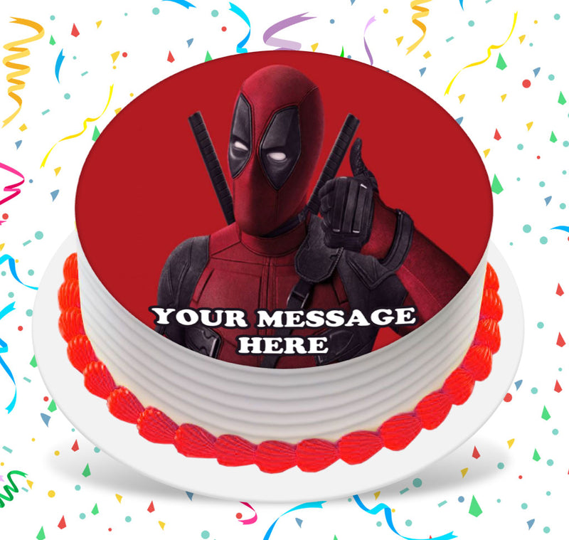 Deadpool Edible Image Cake Topper Personalized Birthday Sheet Custom F ...