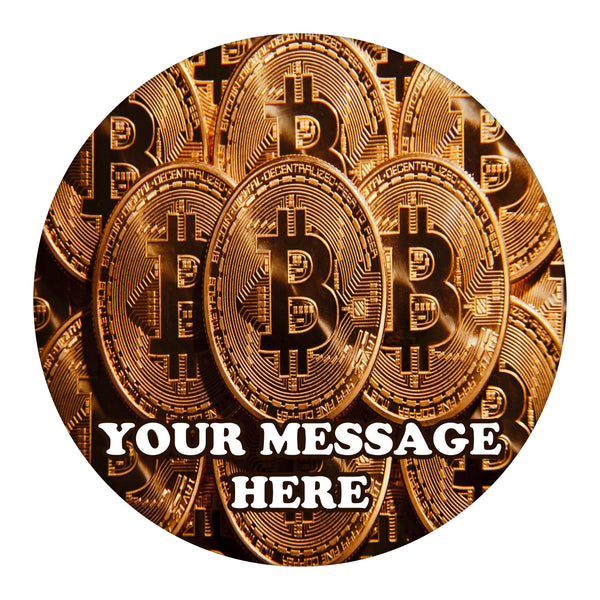 Bitcoin Edible Image Cake Topper Personalized Birthday Sheet Custom Fr ...