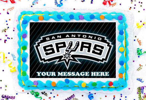 San Antonio Spurs Edible Image Cake Topper Personalized Birthday Sheet ...
