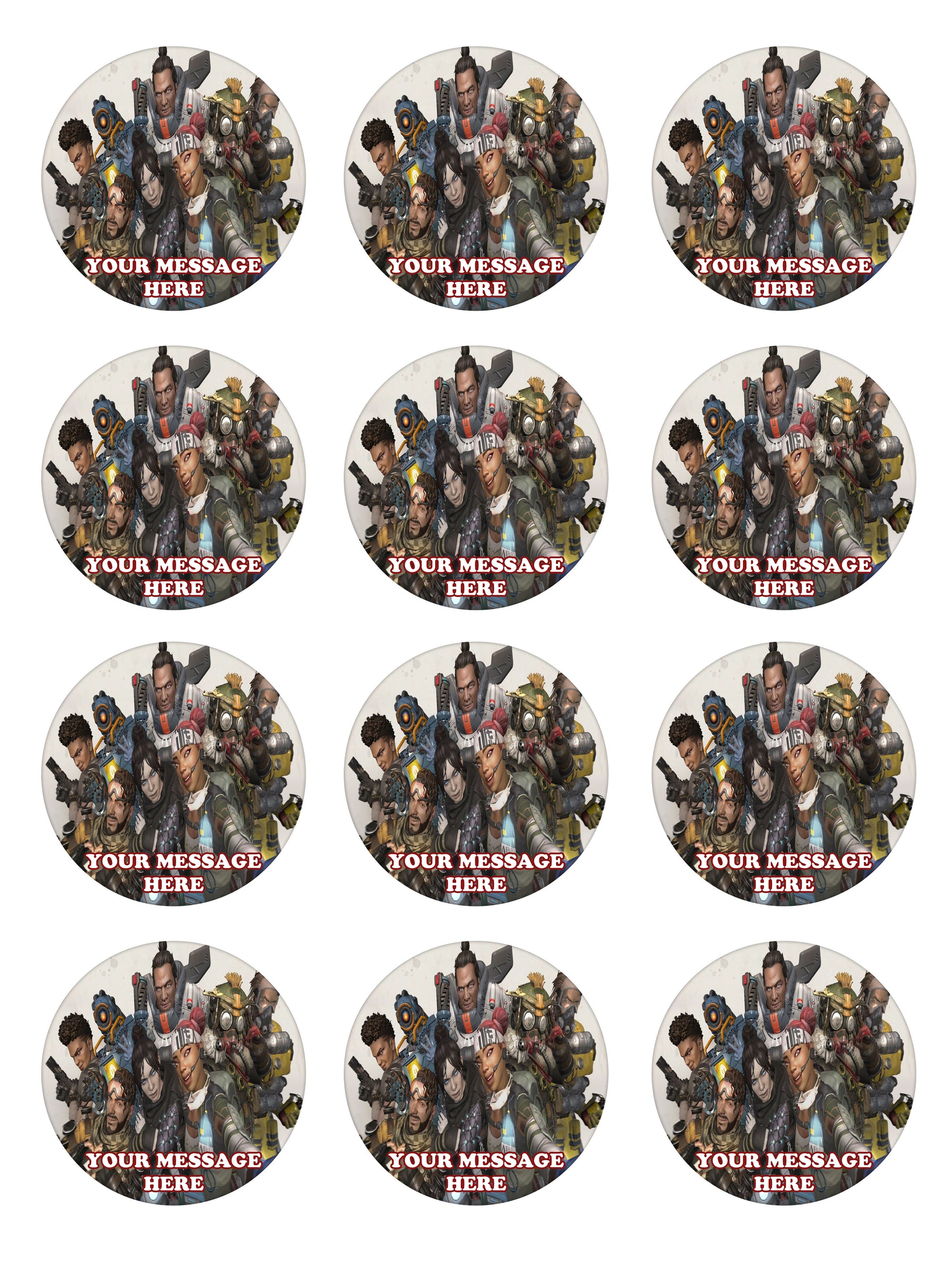 Apex Legends Edible Cupcake Toppers (12 Images) Cake Image Icing Sugar ...
