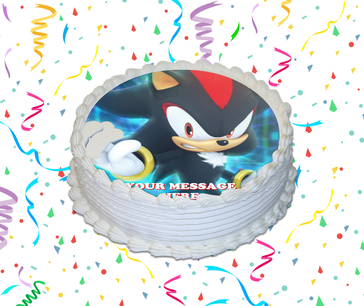 Shadow The Hedgehog Edible Image Cake Topper Personalized Birthday She ...