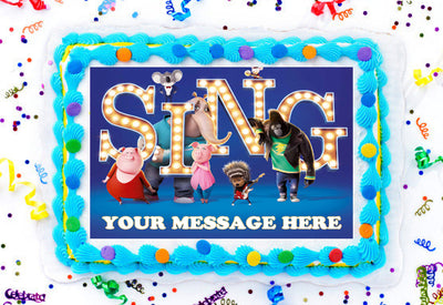 Sing Edible Image Cake Topper Personalized Birthday Sheet Decoration C ...