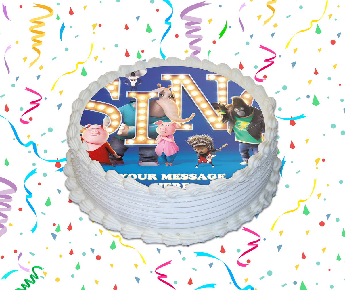 Sing Edible Image Cake Topper Personalized Birthday Sheet Custom Frost ...
