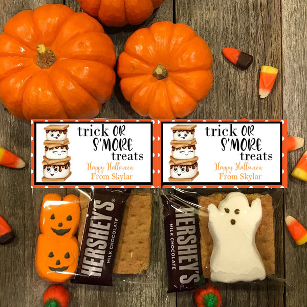 S'mores Halloween Personalized Party Favor Treat Bags - PartyCreationz