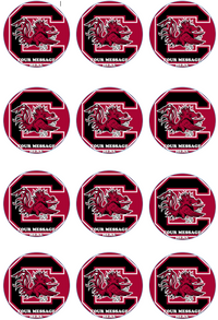 South Carolina Gamecocks Edible Cupcake Toppers (12 Images) Cake Image ...