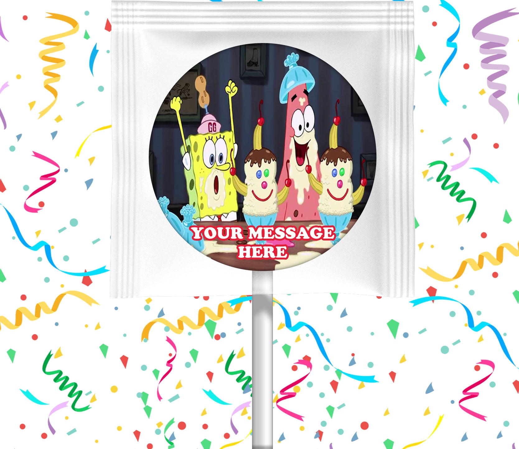 Spongebob Squarepants Lollipops Party Favors Personalized Suckers 12 P ...