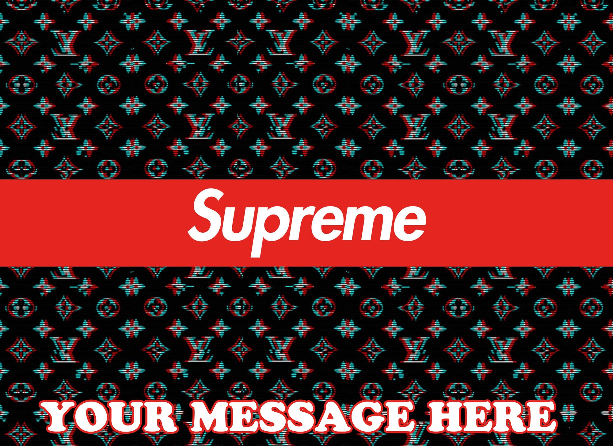 Supreme Edible Image Cake Topper Personalized Birthday Sheet Decoratio ...