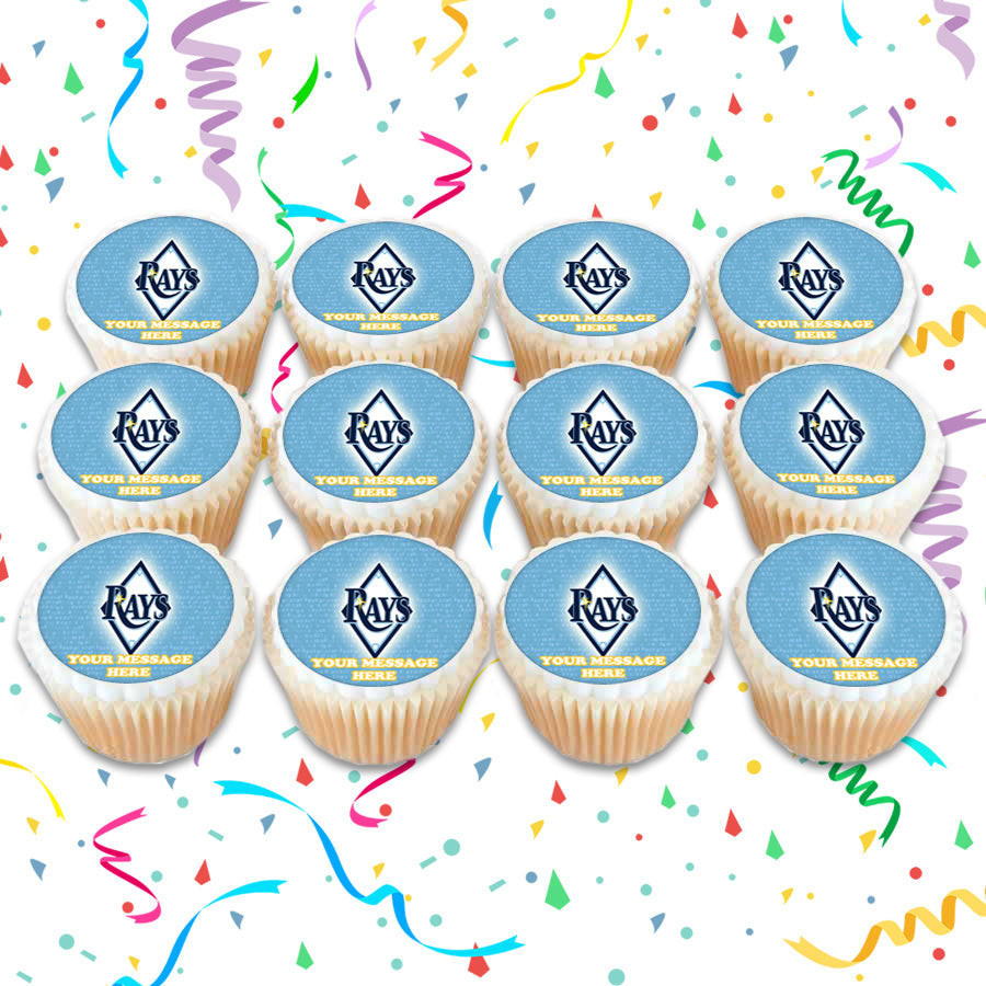 Tampa Bay Rays Edible Cupcake Toppers (12 Images) Cake Image Icing Sug ...