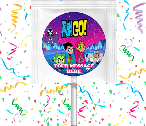 Teen Titans Go Lollipops Party Favors Personalized Suckers 12 Pcs ...