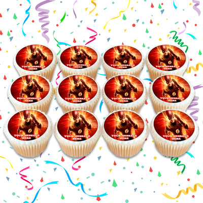 The Flash Edible Cupcake Toppers (12 Images) Cake Image Icing Sugar Sh ...