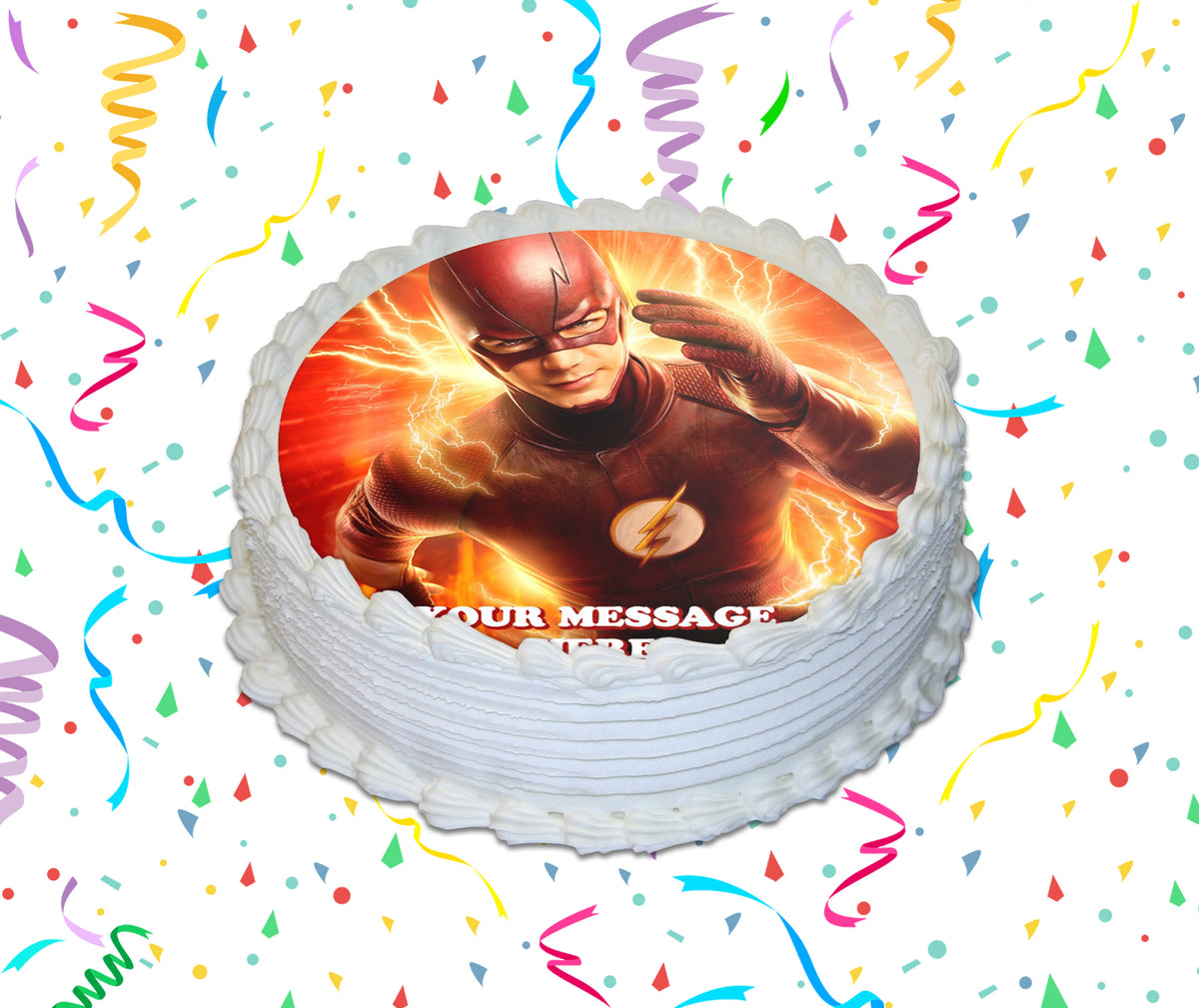 The Flash Edible Image Cake Topper Personalized Birthday Sheet Custom ...
