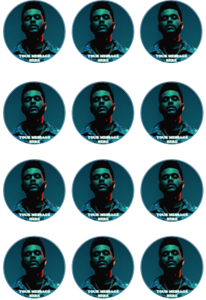 The Weeknd Edible Cupcake Toppers (12 Images) Cake Image Icing Sugar S ...