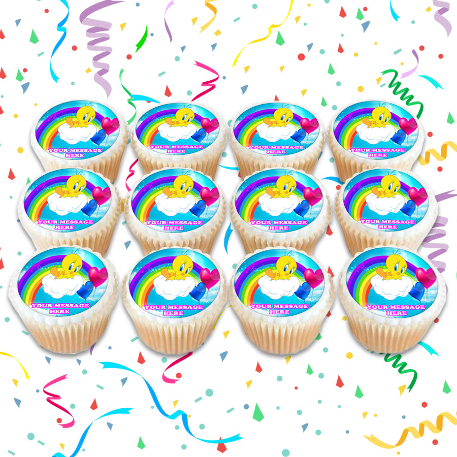 Tweety Edible Cupcake Toppers (12 Images) Cake Image Icing Sugar Sheet ...