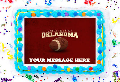 University Of Oklahoma Edible Image Cake Topper Personalized Birthday ...