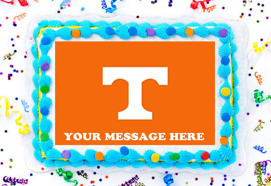 University Of Tennessee Edible Image Cake Topper Personalized Birthday ...