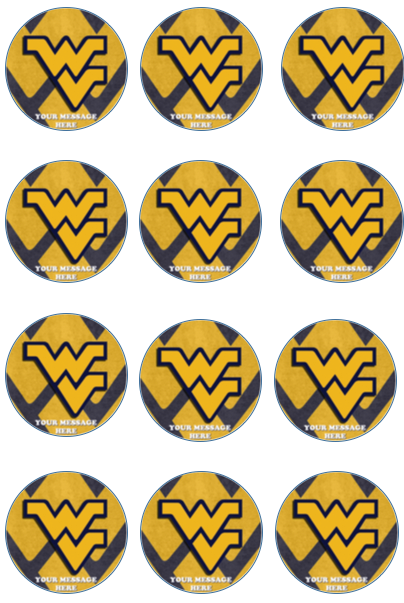 West Virginia University Edible Cupcake Toppers (12 Images) Cake Image ...